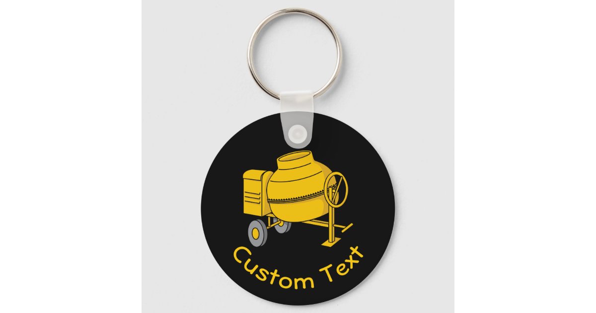 Concrete Mixer Keychain | Zazzle
