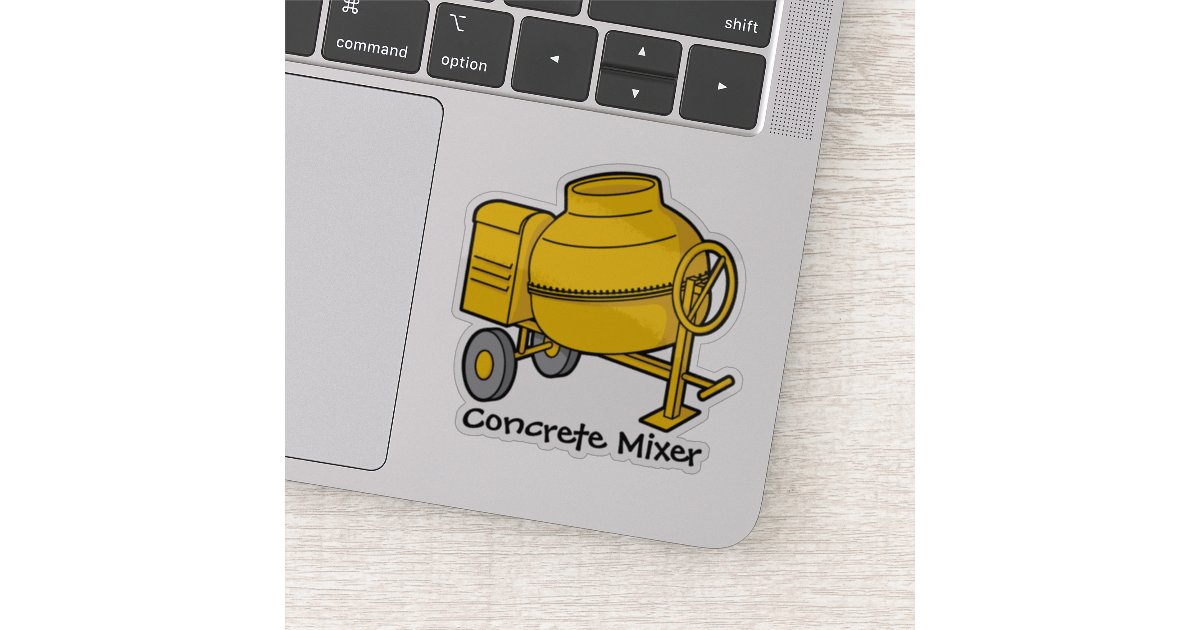 Concrete Mixer Sticker | Zazzle