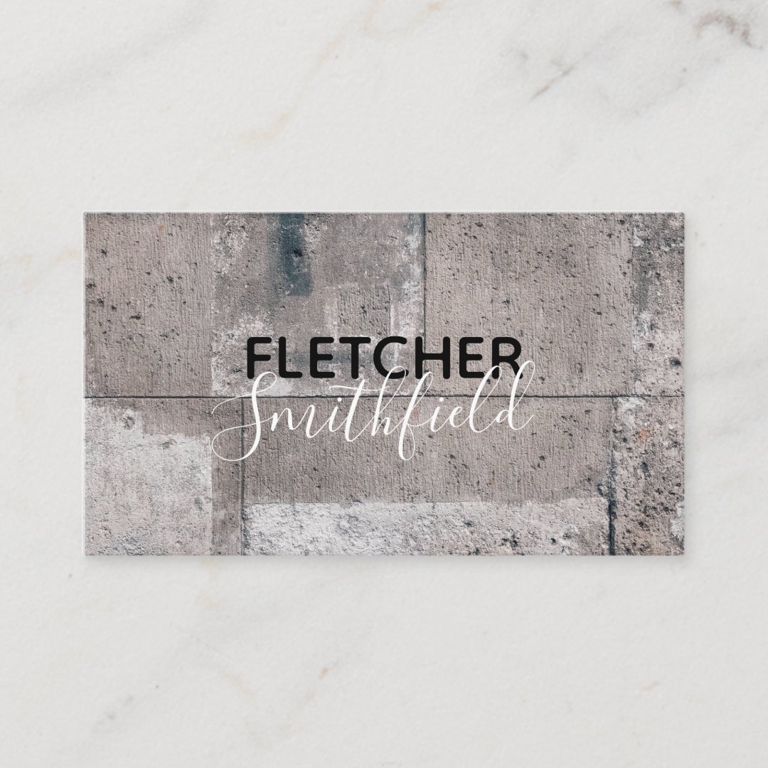 Concrete stone business card | Zazzle
