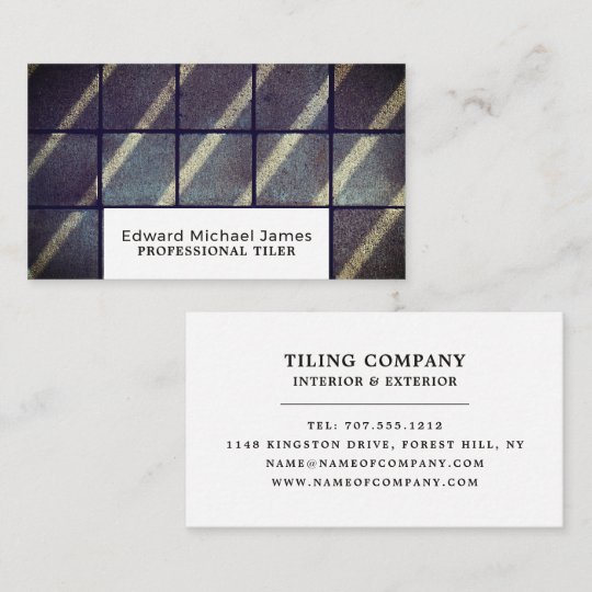 Concrete Tiles, Floorer, Tile Installer Business Card | Zazzle.com