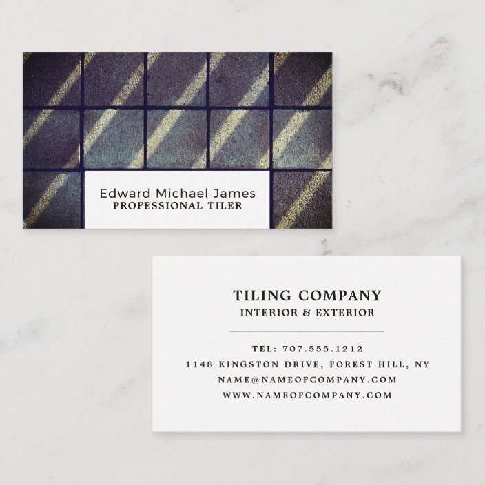 Concrete Tiles, Floorer, Tile Installer Business Card | Zazzle.com