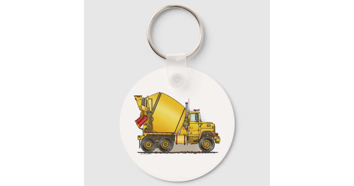 Concrete Truck Key Chain | Zazzle