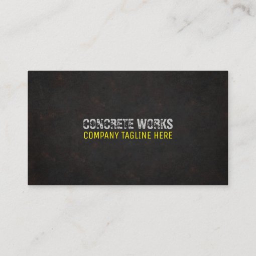 Concrete works, Construction company Business card | Zazzle