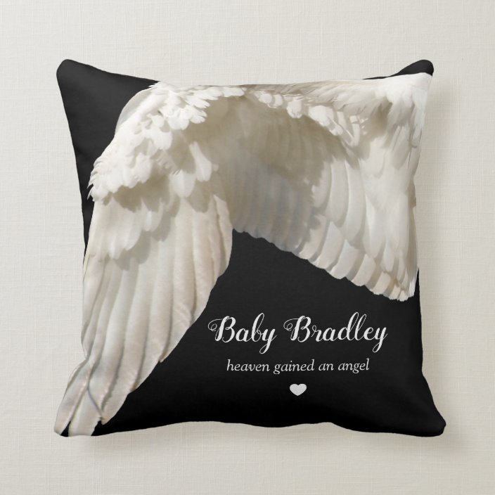 Condolence Gift | Baby Memorial Angel Wings Throw Pillow | Zazzle.com