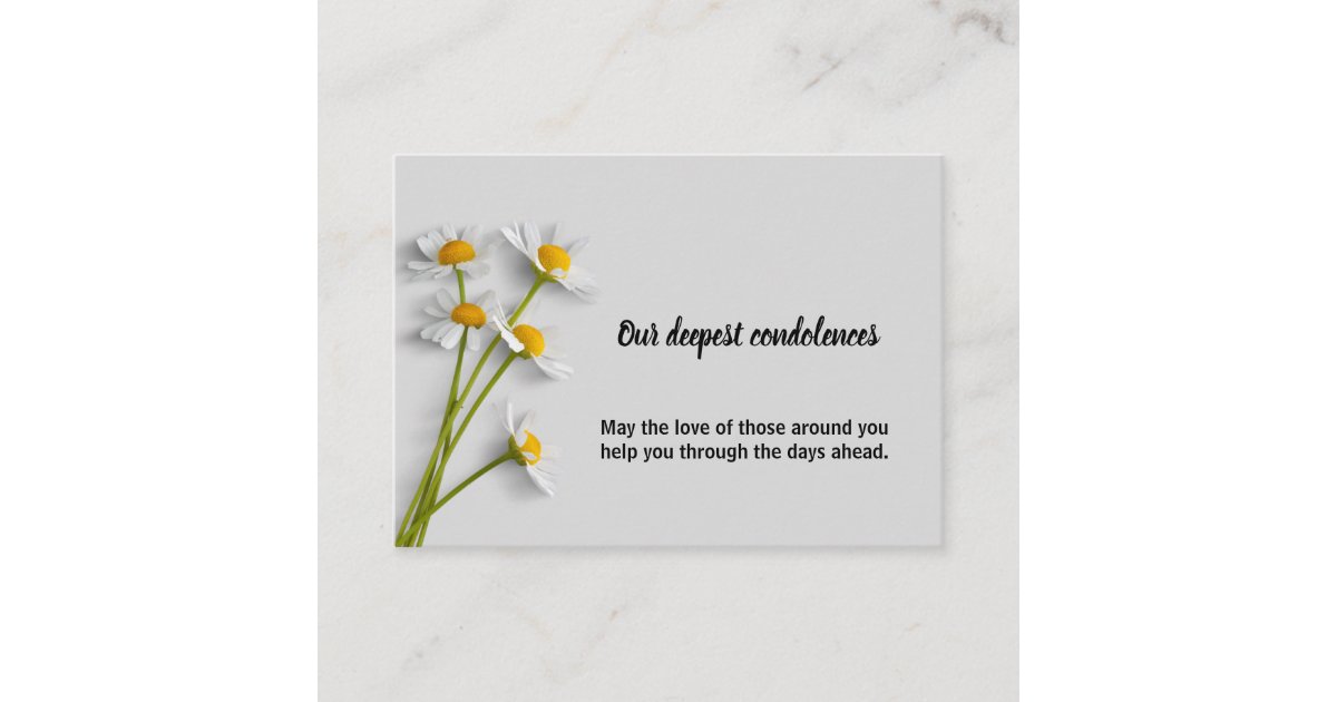 Condolence Symphathy Card | Zazzle