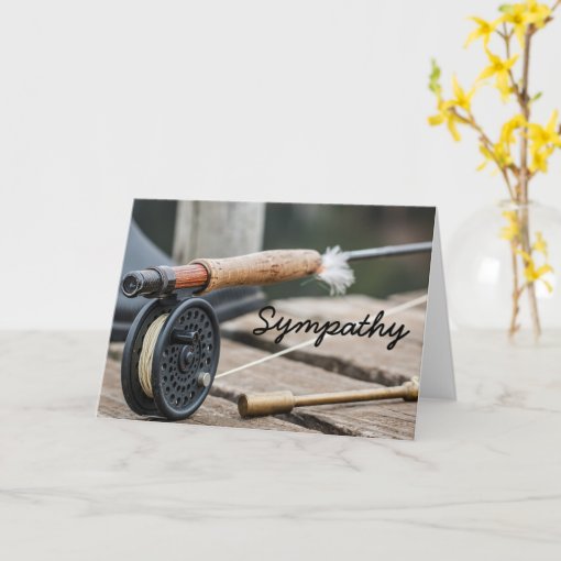 Condolences Card for a Man Who Loved to Fish | Zazzle