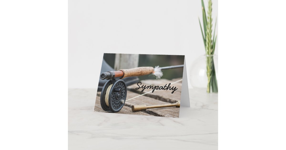 Condolences Card for a Man Who Loved to Fish | Zazzle
