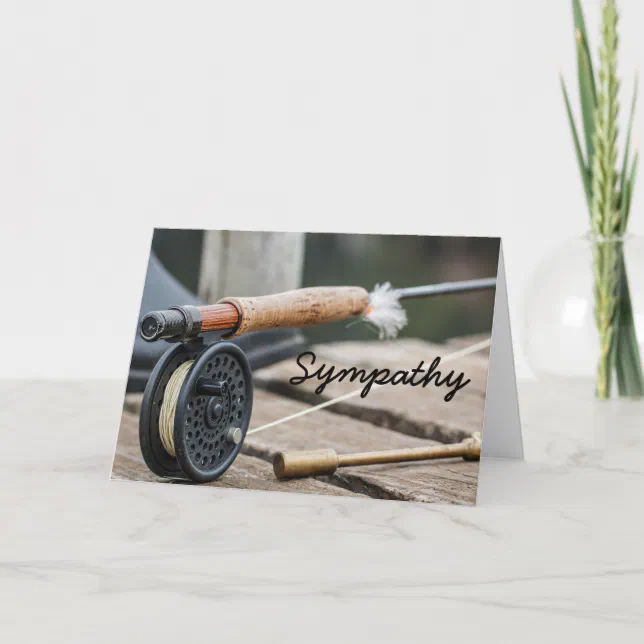 Condolences Card for a Man Who Loved to Fish | Zazzle