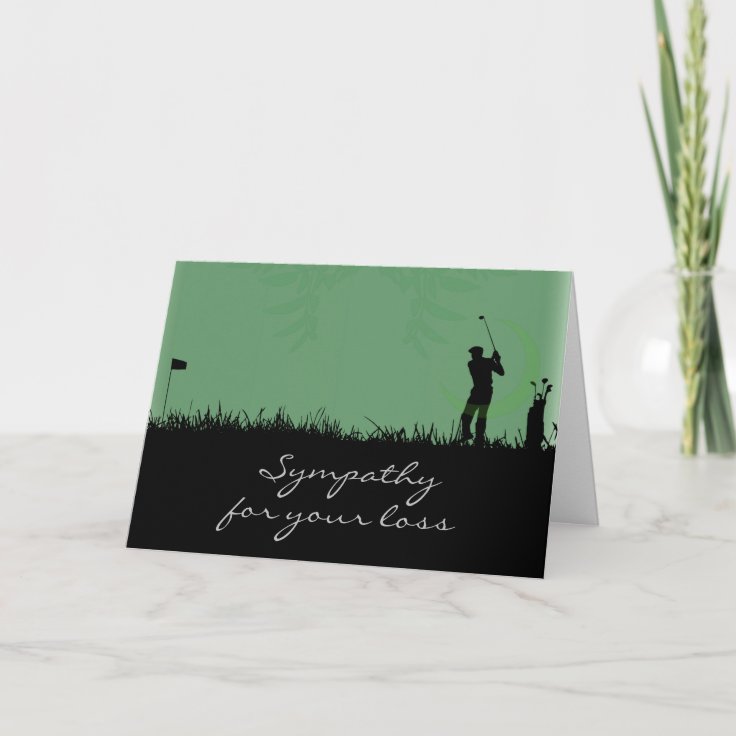 Condolences Card for a Man who Loved to Golf | Zazzle