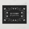 CONDOLENCES Sorry for your Loss Rose Frame Gothic Postcard | Zazzle