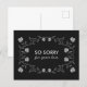 CONDOLENCES Sorry for your Loss Rose Frame Gothic Postcard | Zazzle