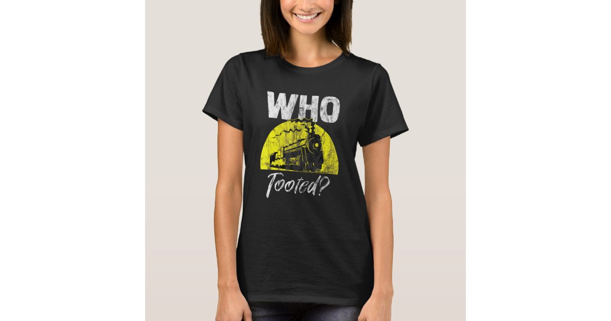 Conductor Locomotive Who Tooted Train Railroad T-Shirt | Zazzle