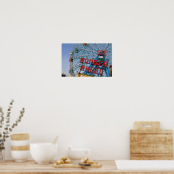 Coney Island Wonder Wheel Poster | Zazzle