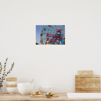 Coney Island Wonder Wheel Poster | Zazzle