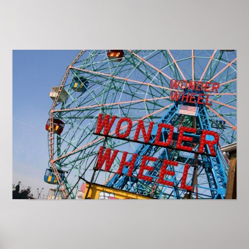 Coney Island Wonder Wheel Poster | Zazzle
