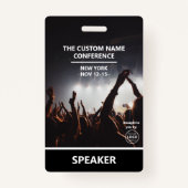 Conference Access Pass QR Code Custom Speaker Badge | Zazzle