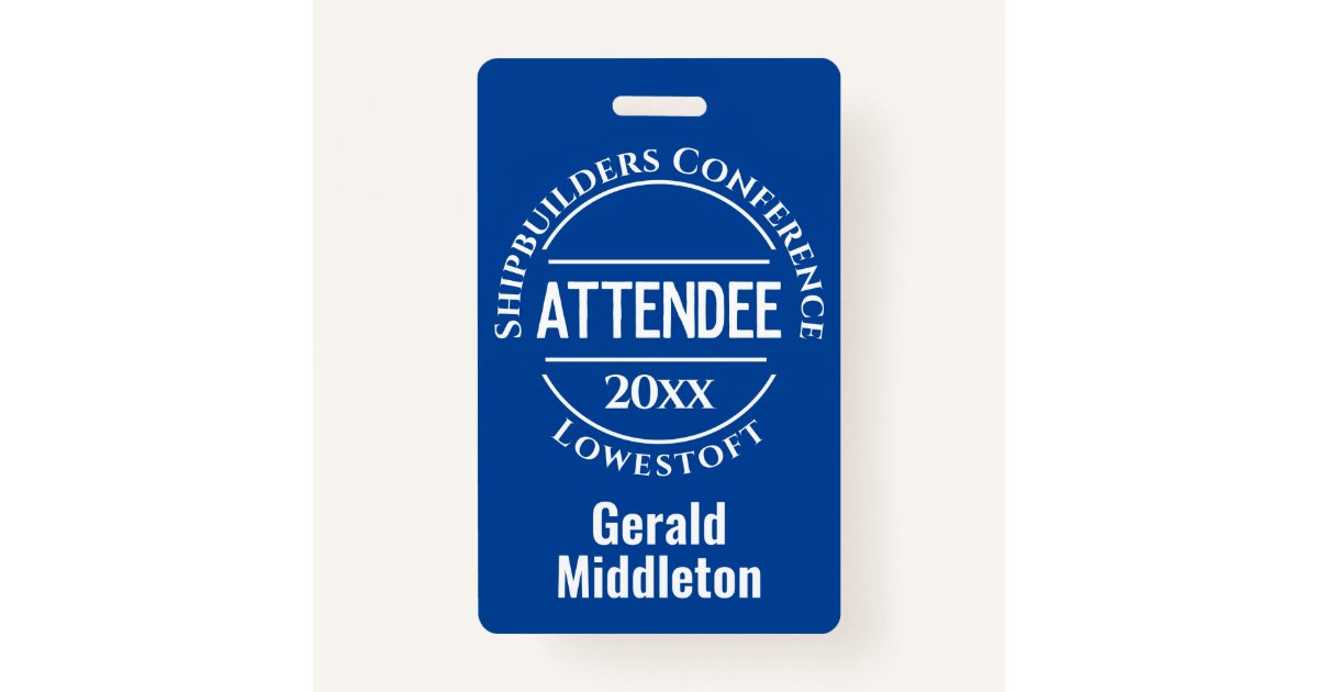 Conference Attendee Badge | Zazzle