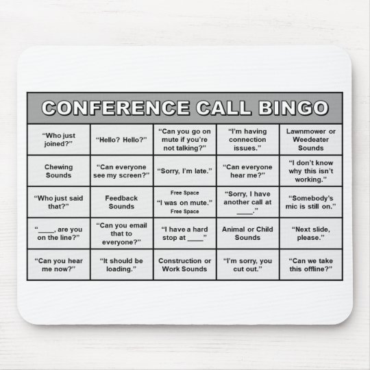 Conference Call Bingo Mousepad Zazzle conference-call-bingo-mousepad-zazzle