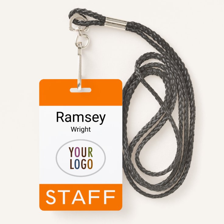 Conference Lanyard Badge Plastic Event Staff Tag | Zazzle