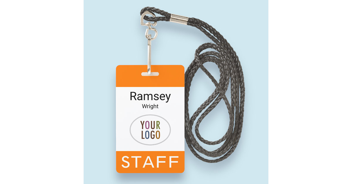 Conference Lanyard Badge Plastic Event Staff Tag | Zazzle