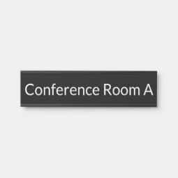 Conference Room Black and White Text Office Door Sign | Zazzle