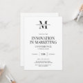 Conference Seminar Minimalist Modern Logo Business Invitation | Zazzle