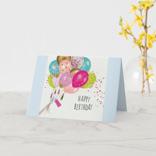 Confetti Birthday Card | Zazzle