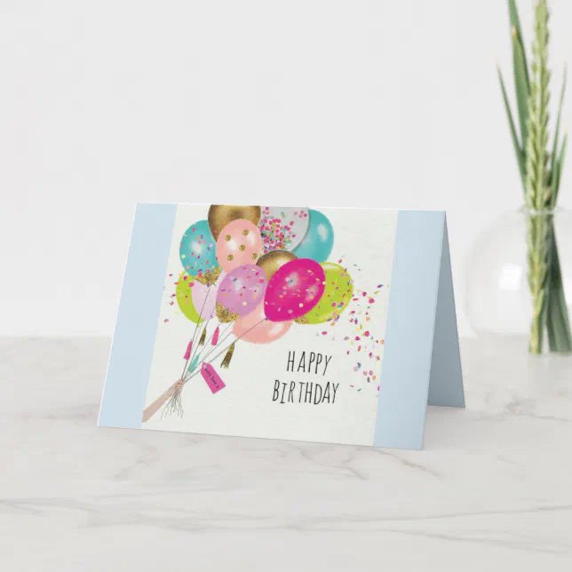 Confetti Birthday Card | Zazzle