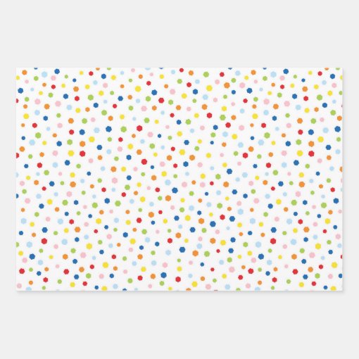 Confetti Celebration Wrapping Paper Sheets | Zazzle