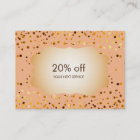 Confetti Gold Coupon Card Voucher Discount Gift | Zazzle.com