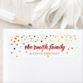 Confetti Gold Glitter polka dot Label | Zazzle