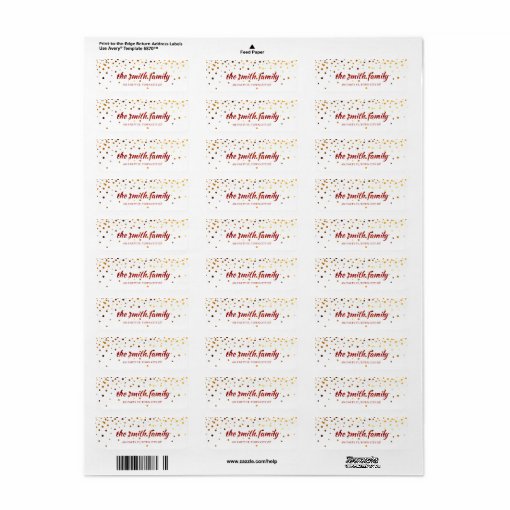 Confetti Gold Glitter polka dot Label | Zazzle