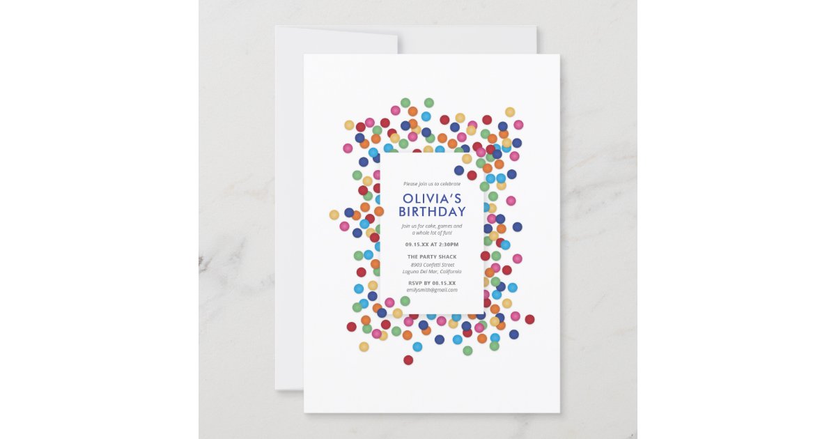 Confetti Invitation | Zazzle