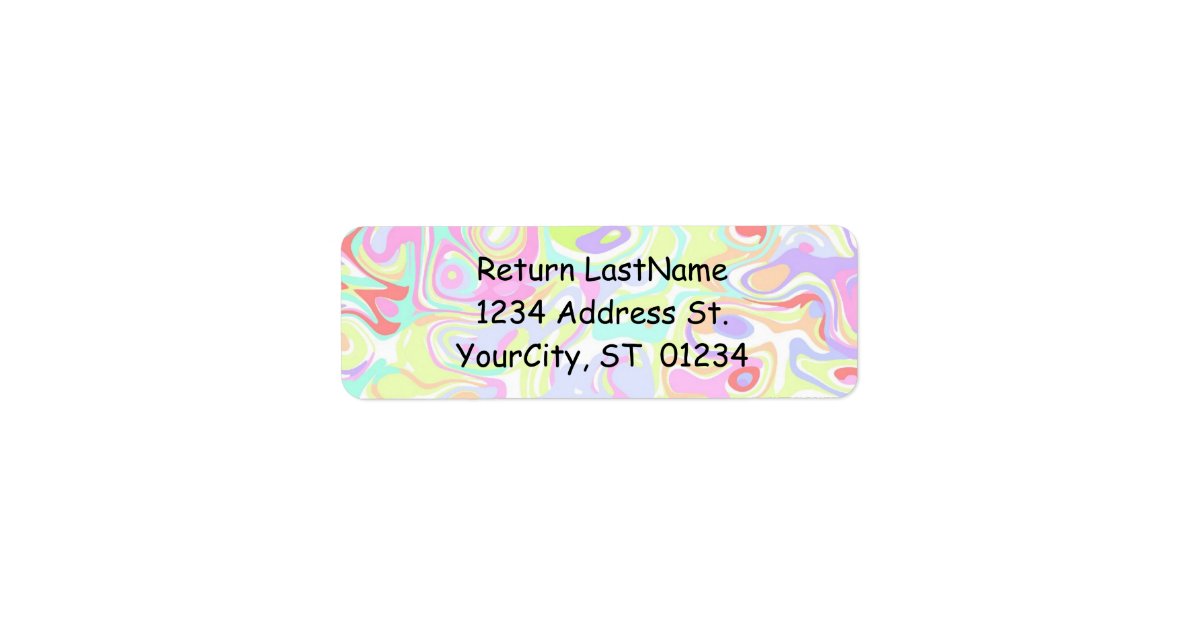 Confetti Labels with Return Address Template | Zazzle