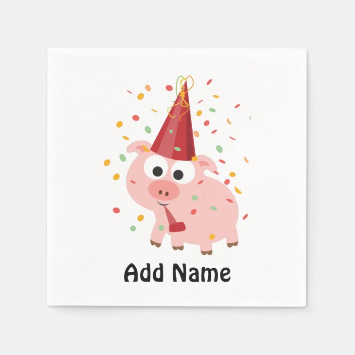 Confetti Party Pig Napkins | Zazzle.com