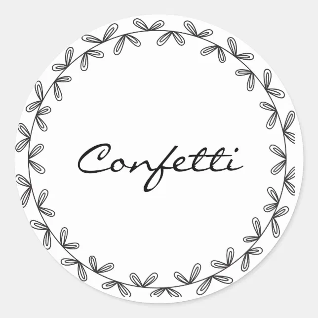 Confetti Sticker | Zazzle