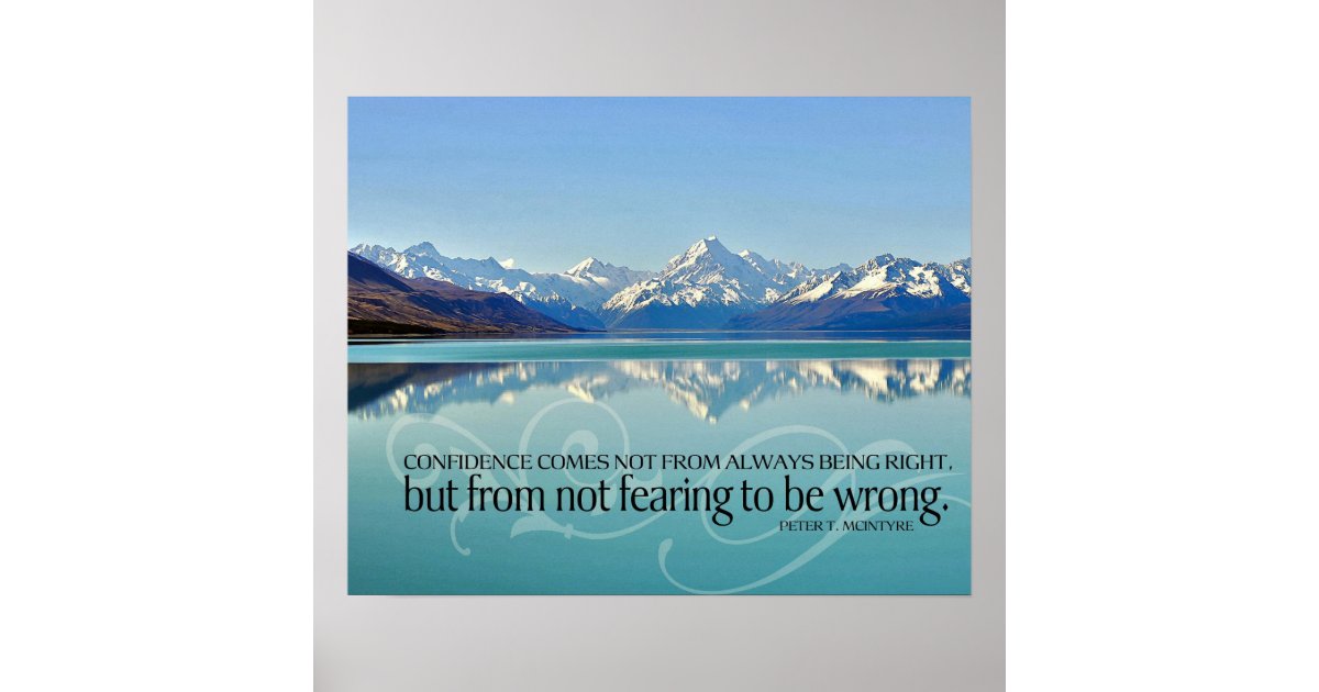 Confidence Poster | Zazzle