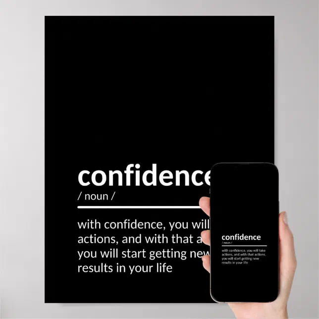 Confidence Quote Poster | Zazzle