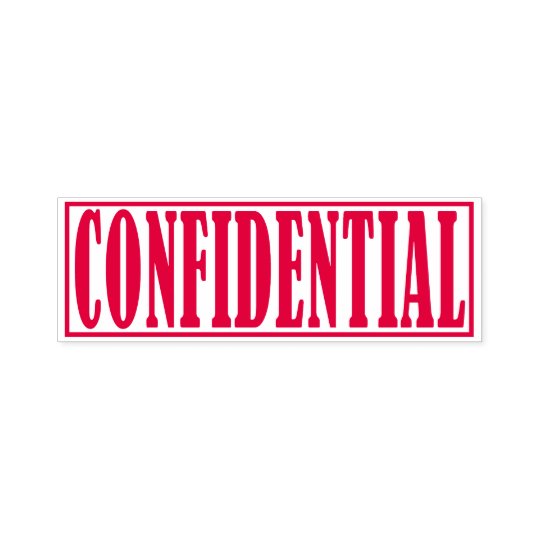 Confidential Business Office Framed Simple Word Self-inking Stamp ...