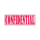Confidential Business Office Framed Simple Word Self-inking Stamp | Zazzle