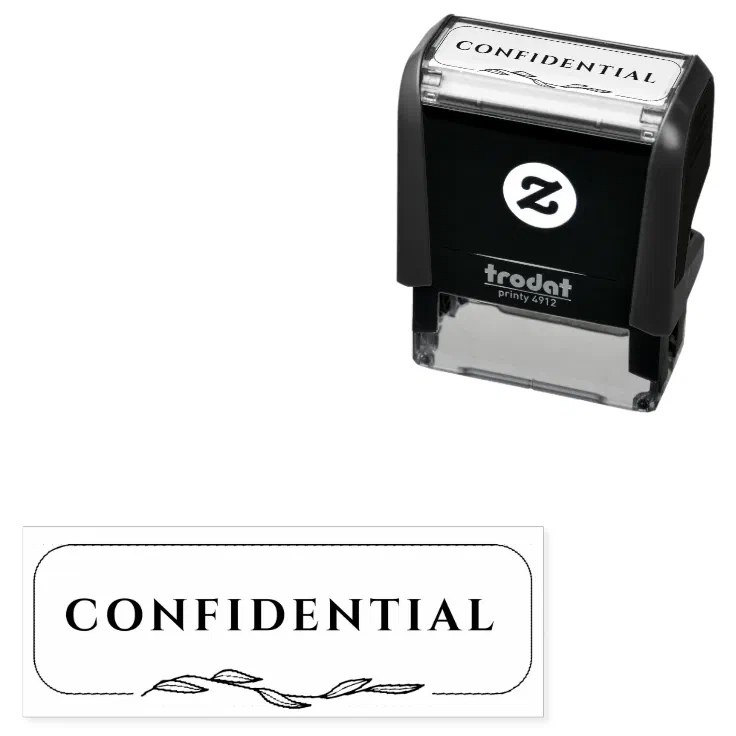CONFIDENTIAL Business Personal Documents Self-inking Stamp | Zazzle
