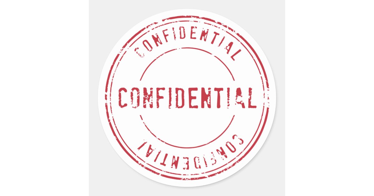 Confidential Classic Round Sticker | Zazzle