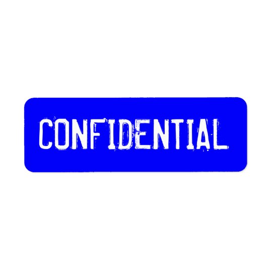 Confidential Top Secret Warning Label | Zazzle.com