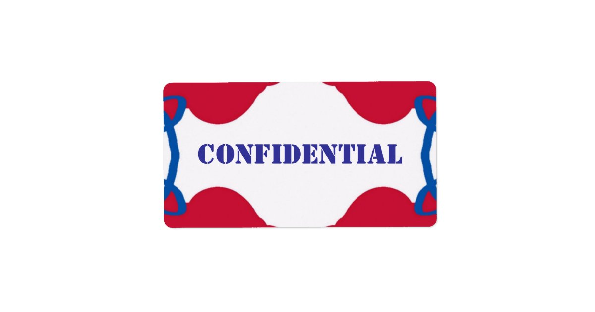 CONFIDENTIAL label | Zazzle