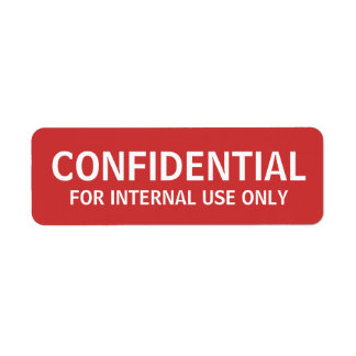 Confidential Return Address Labels & Templates | Zazzle