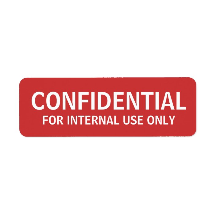 CONFIDENTIAL labels | Zazzle.com