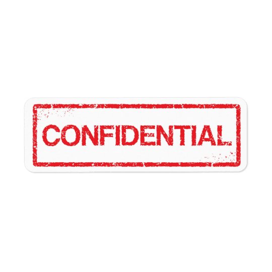 Confidential red distressed stamp label | Zazzle.com