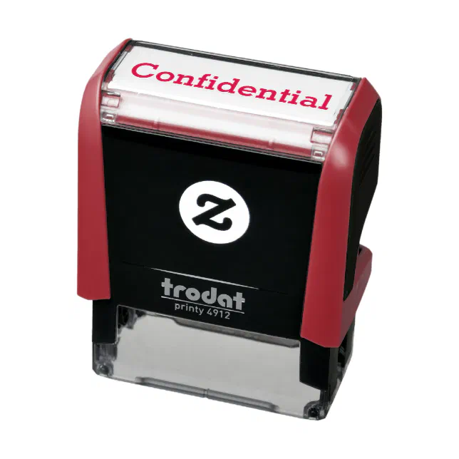 Confidential Red Ink Self-inking Stamp | Zazzle
