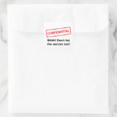 Confidential Shhh Dont let the secret out stickers | Zazzle