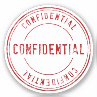 Confidential Stamp Sticker | Zazzle